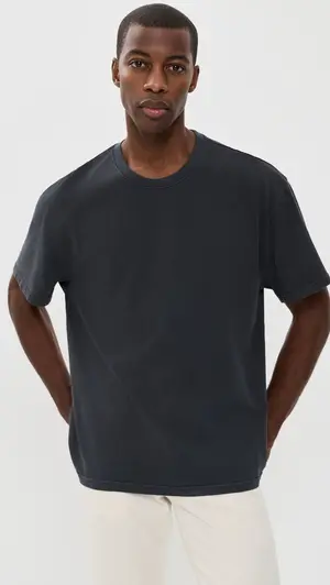 Marine Layer Relaxed Cloud 9 Sueded Jersey Tee - Black