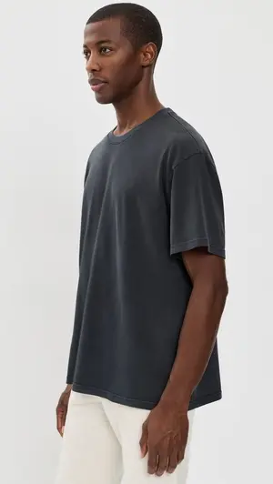 Marine Layer Relaxed Cloud 9 Sueded Jersey Tee - Black