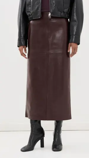 AGOLDE Hikson Leather Skirt