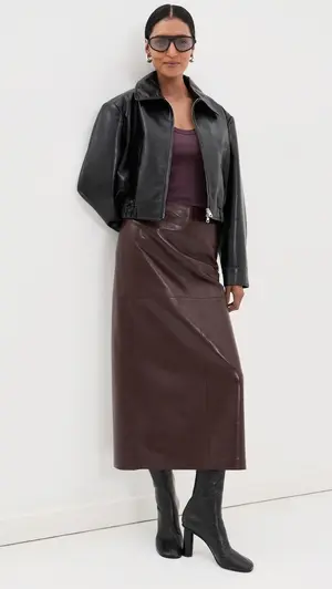 AGOLDE Hikson Leather Skirt