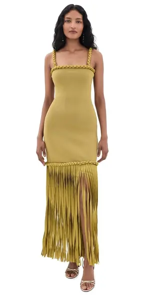 Aje Ribiona Knit Dress - Olive