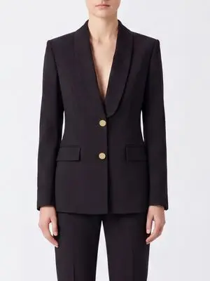 Alberta Ferretti Shawl Lapel Blazer - Black