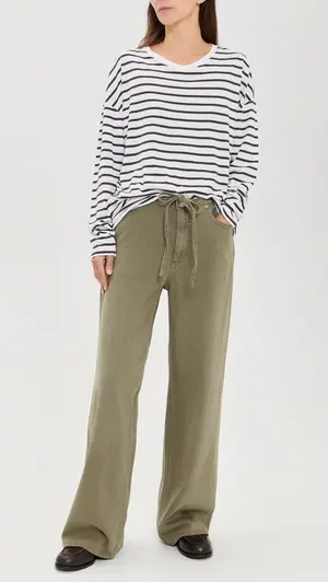 DL1961 Sienna Petite Wide Leg Relaxed Jeans - Clover