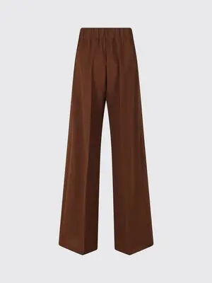 SEMICOUTURE High-waisted Wool Blend Palazzo Trousers - Brown