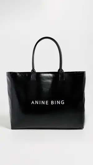 ANINE BING Leo Coated Canvas Tote Bag