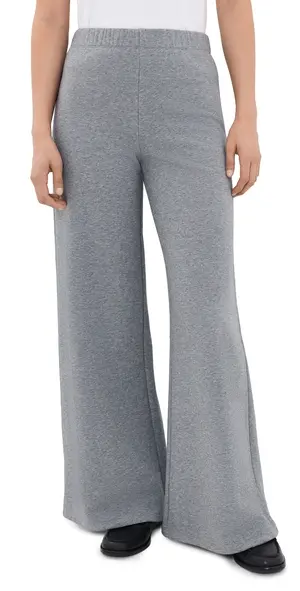 Veronica Beard Saunder Wide Leg French Terry Pants - Heather Grey