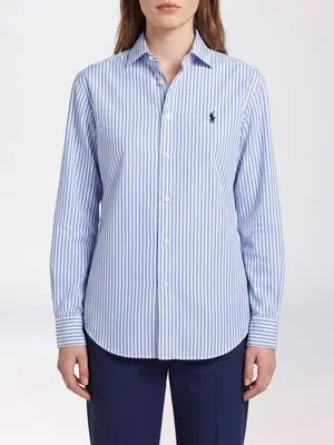 Polo Ralph Lauren Polo Ralph Lauren Striped Cotton Shirt With Embroidered Pony Logo Blue