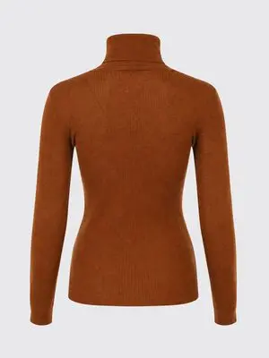 Elisabetta Franchi Slim Fit Wool Turtleneck Jumper - Tobacco