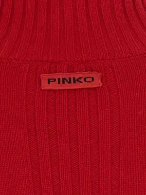 Pinko Wool & Cashmere Turtleneck Jumper - Red
