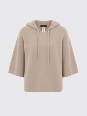 Fabiana Filippi Virgin Wool, Silk, And Cashmere Blend Hooded Jumper - Coffee
