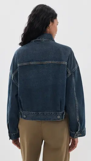 LEVI'S Loose Crop Trucker Denim Jacket