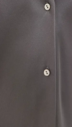 Vince Bias Silk Button Down Shirt