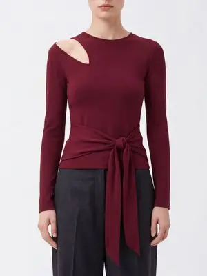 Federica Tosi FEDERICA TOSI Slim Fit Long-Sleeve Jumper Ruby