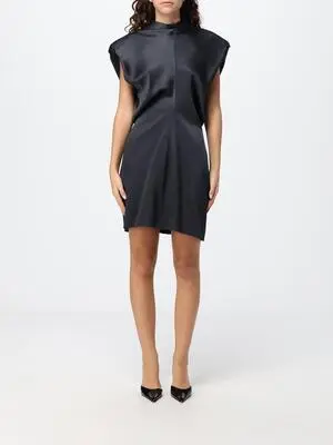 Federica Tosi Sleeveless High Neck Sheath Mini Dress - Grey