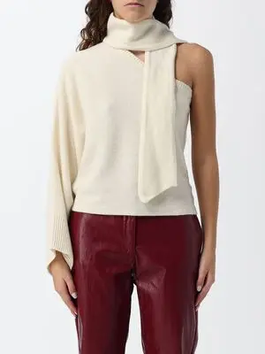 Federica Tosi Asymmetrical One-shoulder Top - Beige