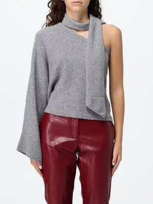 Federica Tosi Asymmetrical One-shoulder Top - Grey