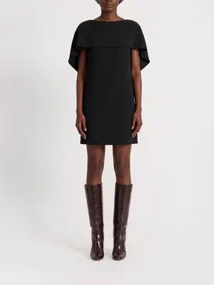 Alberta Ferretti Sleeveless Crêpe Sheath Mini Dress - Black
