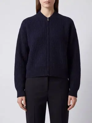 Fabiana Filippi Zip-up Bomber Cardigan - Blue