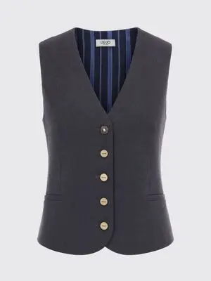 Liu Jo Slim Fit Single-breasted Tailored Vest - Grey