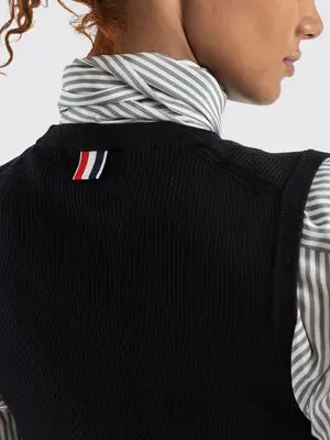Thom Browne Wool Knit Top - Black