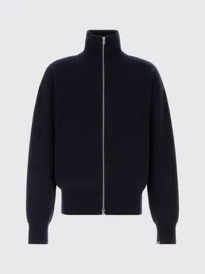 Extreme Cashmere High-neck Cardigan In Pure Cashmere With Zip Closure - Navy