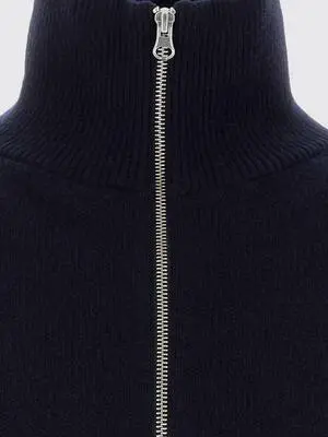 Extreme Cashmere High-neck Cardigan In Pure Cashmere With Zip Closure - Navy