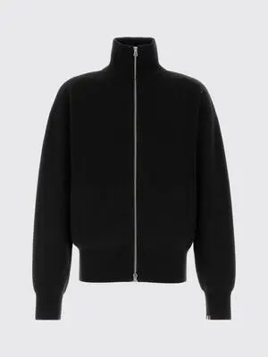 Extreme Cashmere Turtleneck Zip-up Cardigan In Pure Cashmere - Black