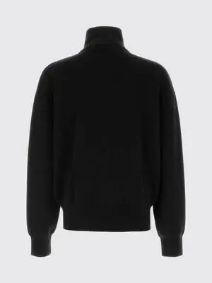 Extreme Cashmere Turtleneck Zip-up Cardigan In Pure Cashmere - Black