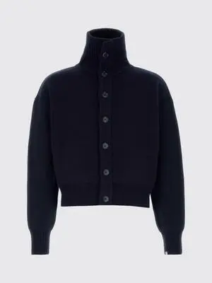 Extreme Cashmere High-neck Button-up Cardigan In 100% Cashmere - Navy