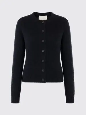 LISA YANG Pure Cashmere Crewneck Cardigan - Black