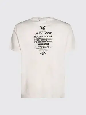 GOLDEN GOOSE Contrasting Graphic Logo Cotton T-shirt