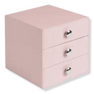 IDESIGN 3-drawer Stackable Makeup Organizer - Pink