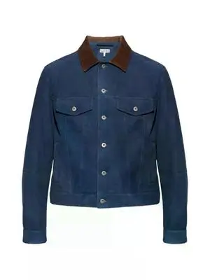 Loewe Corduroy-collar Suede Jacket