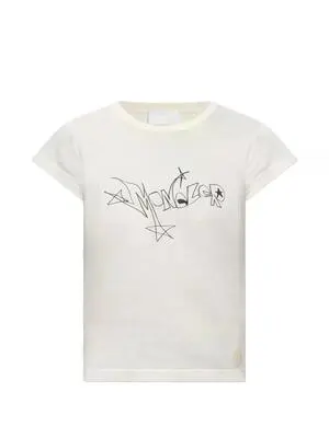 Moncler Logo Print Cotton T-shirt