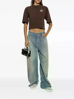 Palm Angels Oversized Cropped T-shirt