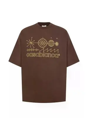 Casablanca Graphic-print Oversized T-shirt - Brown