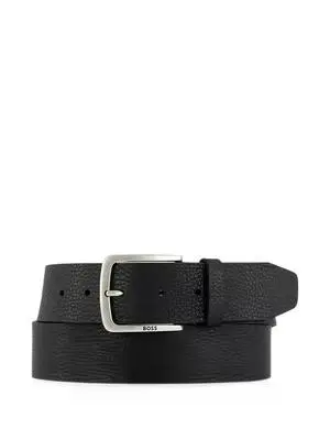 BOSS Grained Leather Belt - Black