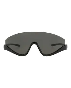 Gucci Shieldframe Injection Sunglasses Black Black Grey