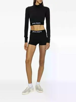 Palm Angels Logo-waistband Shorts