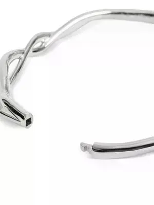 Monica Vinader Twisted Bangle - Silver