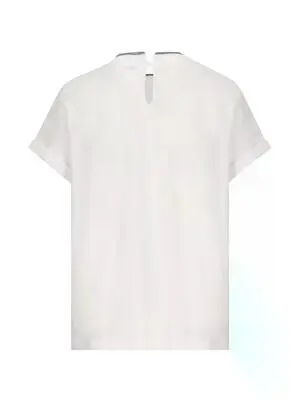 Brunello Cucinelli Stretch Cotton Jersey T-shirt With Monili