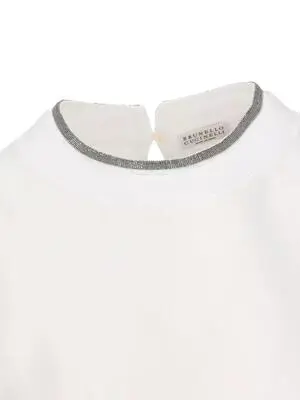 Brunello Cucinelli Stretch Cotton Jersey T-shirt With Monili
