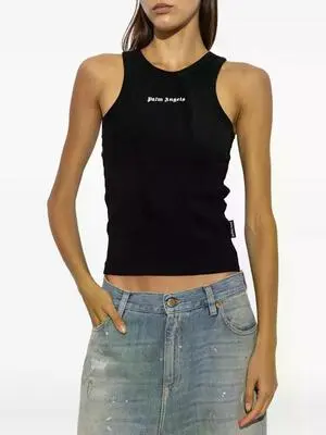 Palm Angels Logo-print Ribbed Top