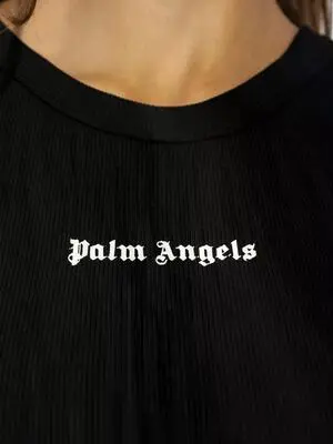 Palm Angels Logo-print Ribbed Top