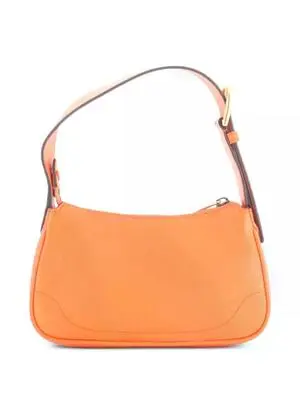Gucci Aphrodite Leather Mini Shoulder Bag - Orange