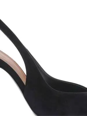 Amina Muaddi Anok Pointed-toe Slingback Pumps