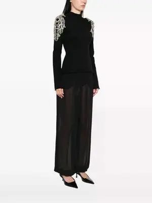 CIRCUS HOTEL Crystal-embellished Cut-out Sweater