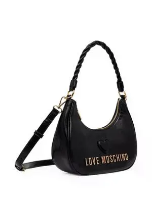 Moschino Heart-patch Logo-lettering Shoulder Bag