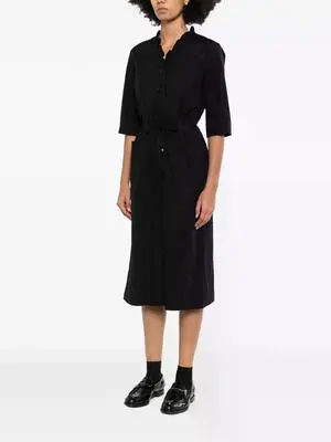 AGNES B. Ruffled-trim Belted Dress