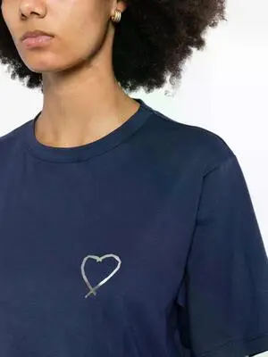 AGNES B. Heart-motif Cotton T-shirt